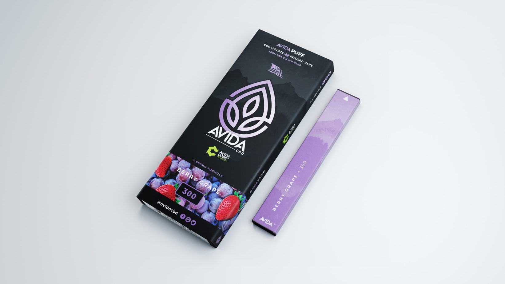 Strawberry Grape CBD Vape Pen - Avida CBD