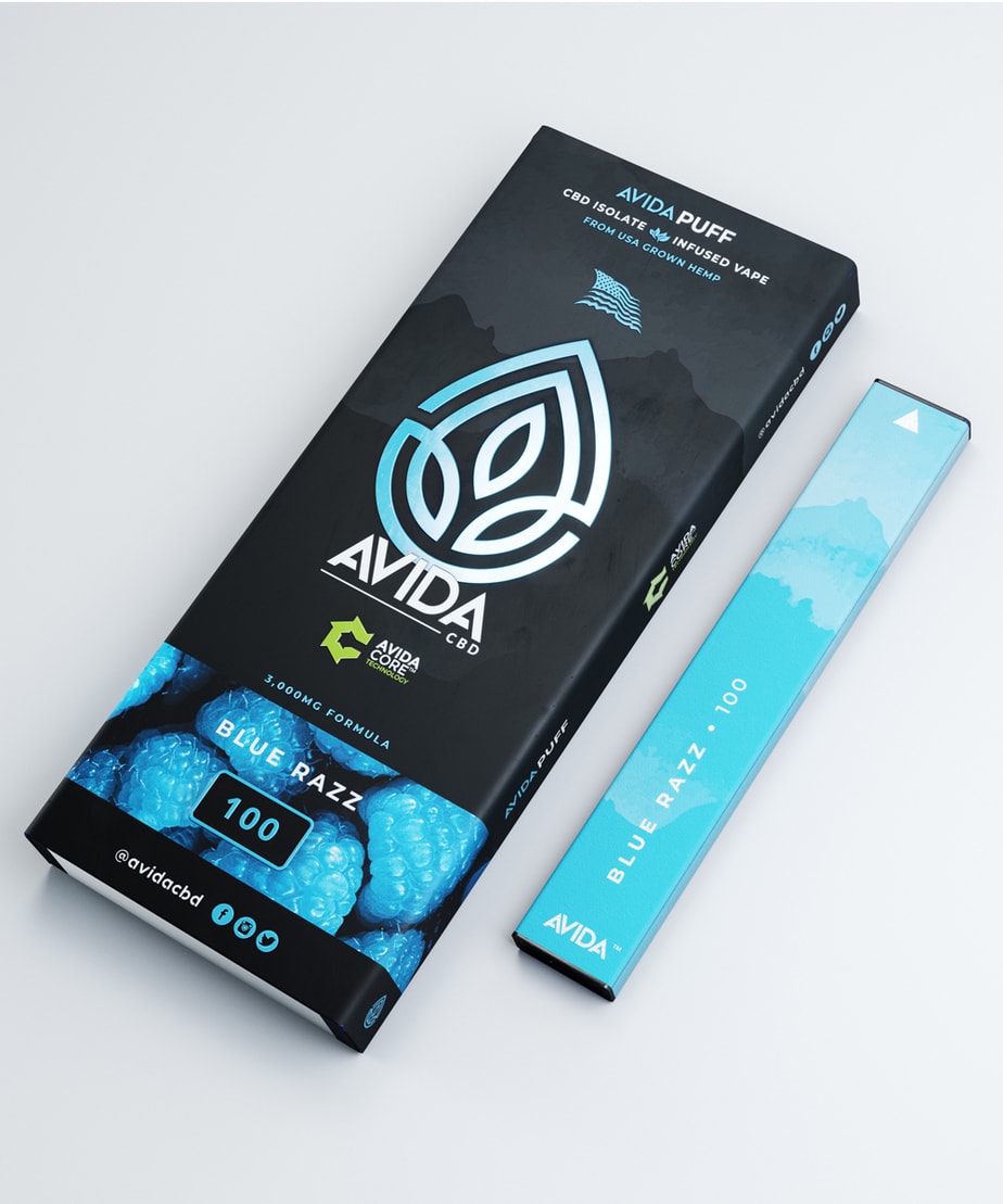 Blue Raspberry CBD Vape Pen - Avida CBD