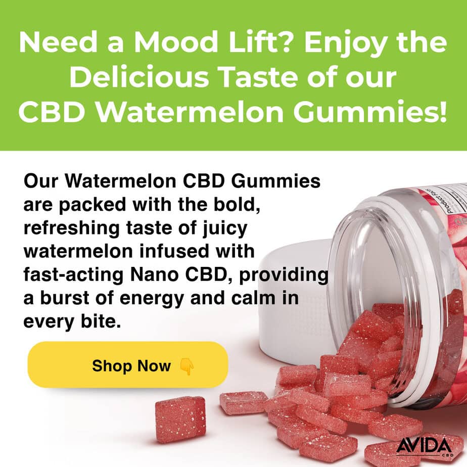 Watermelon CBD Gummies - Vegan and Gluten Free